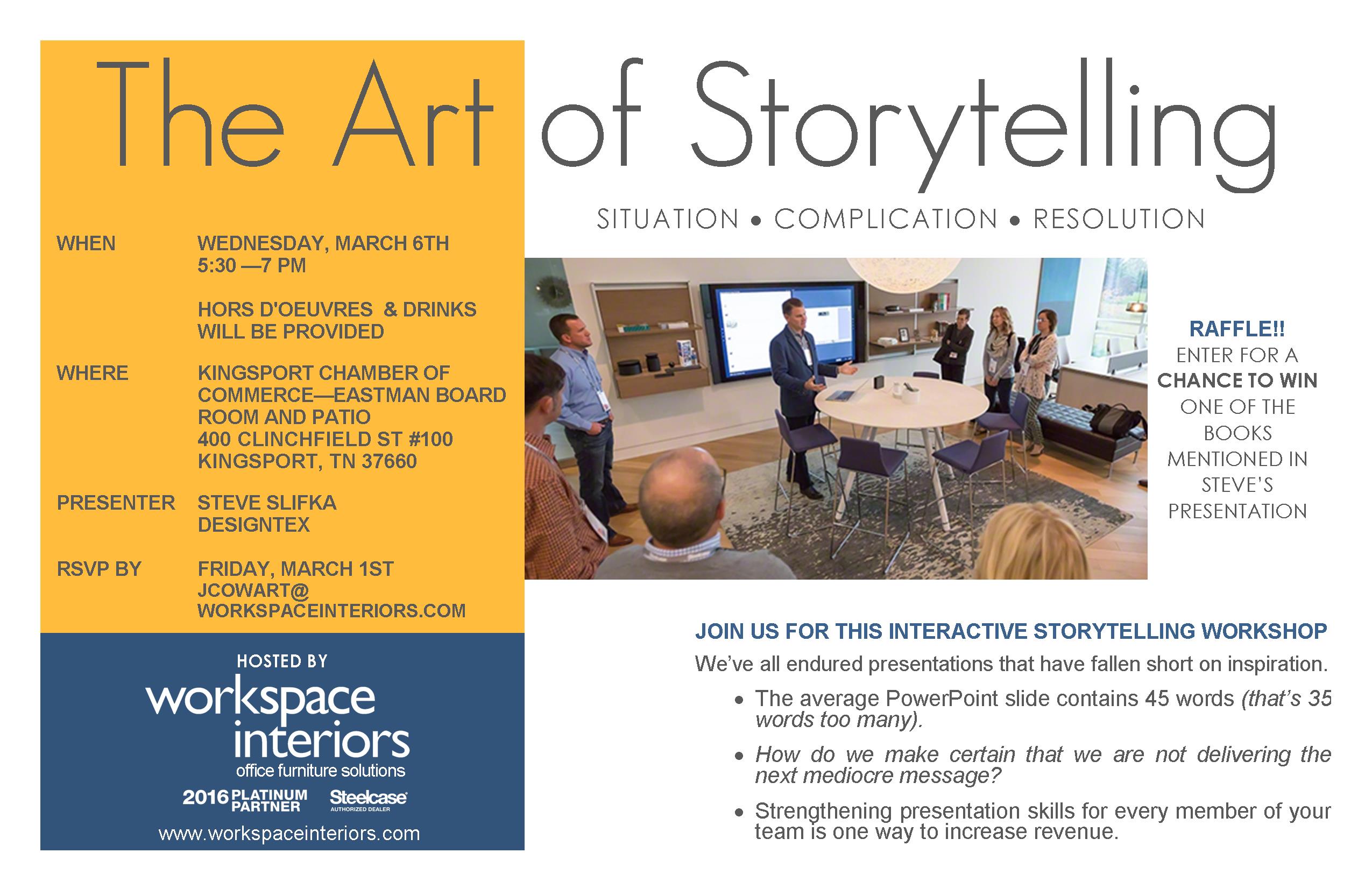 "The Art of Storytelling" - WorkSpace Interiors